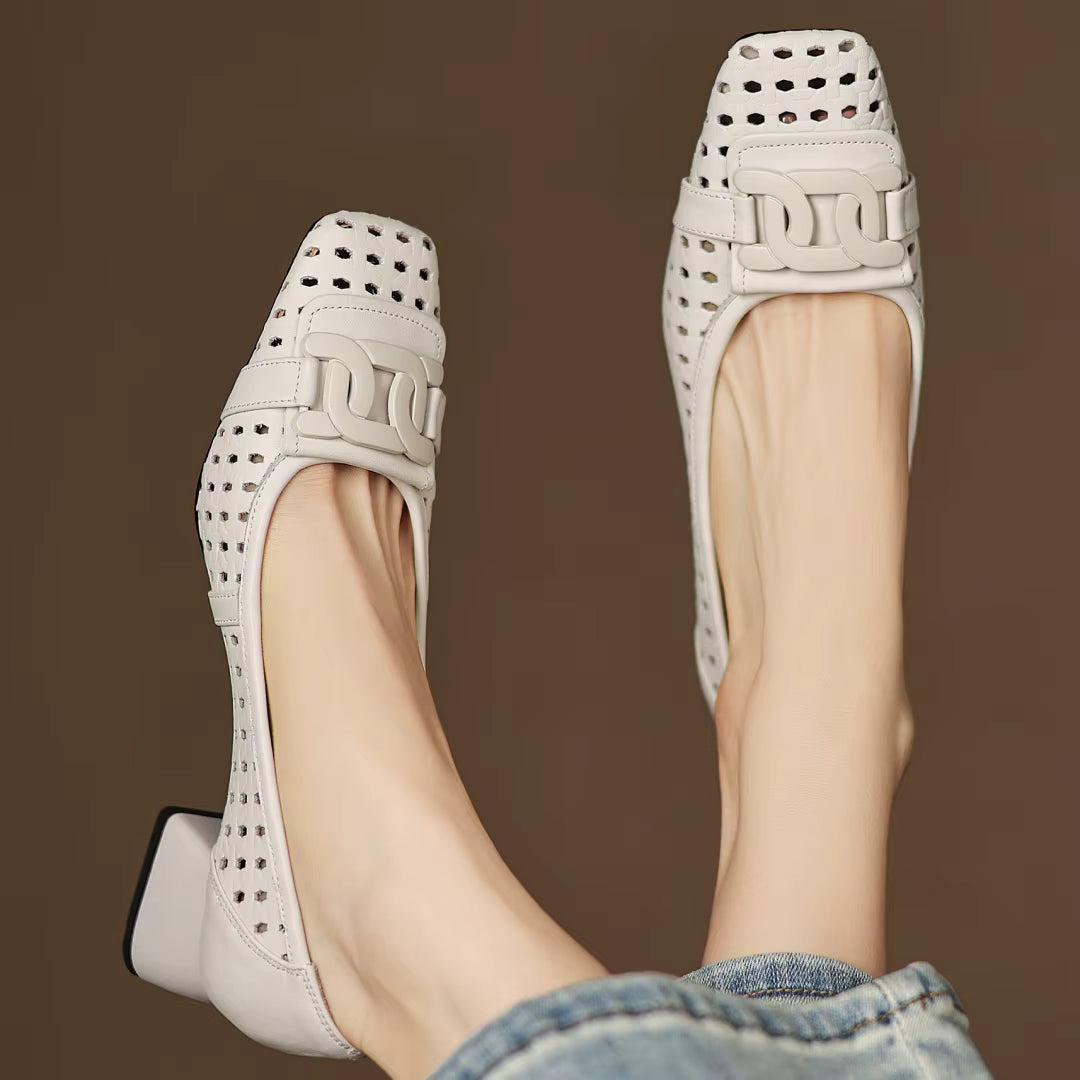 Solea Woven Leather Heels – Mae's Fort Lauderdale