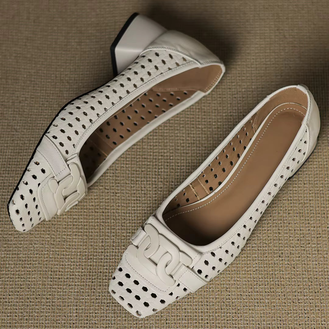 Solea Woven Leather Heels – Mae's Fort Lauderdale